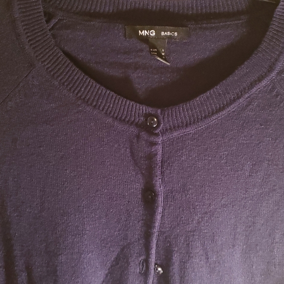 Mango | Sweaters | Mng Blue Basic Cardigan | Poshmark